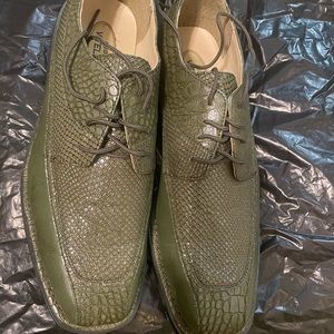 hugo vitelli | Shoes | Hugo Vitelli Mens 3w Green Faux Crocodile | Poshmark
